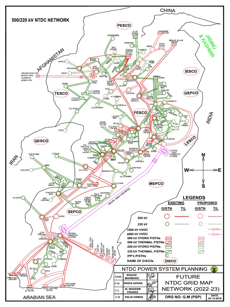 Future NTDC Grid Map Netwrok 2022-2023 | PDF