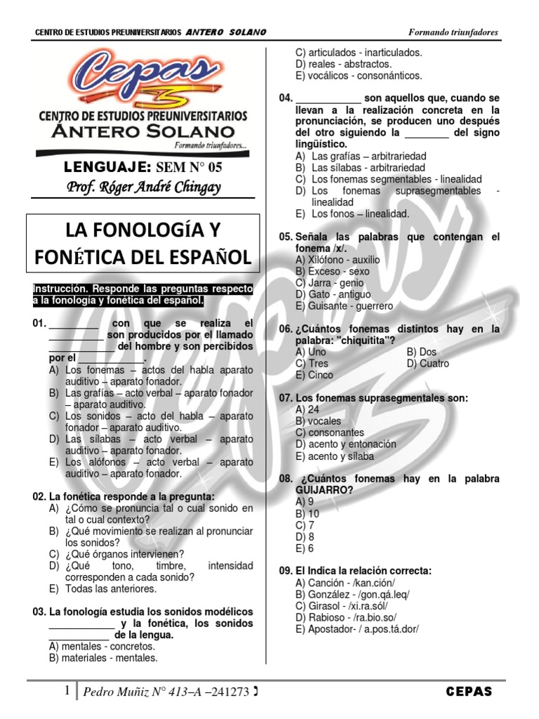 Fonología y Fonética del Español | PDF | Fonema | Fonética