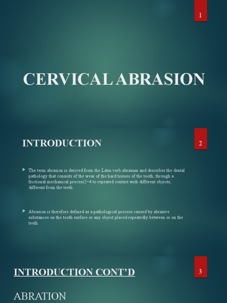 Cervical Abrasion | PDF | Dentistry Branches | Medical Specialties