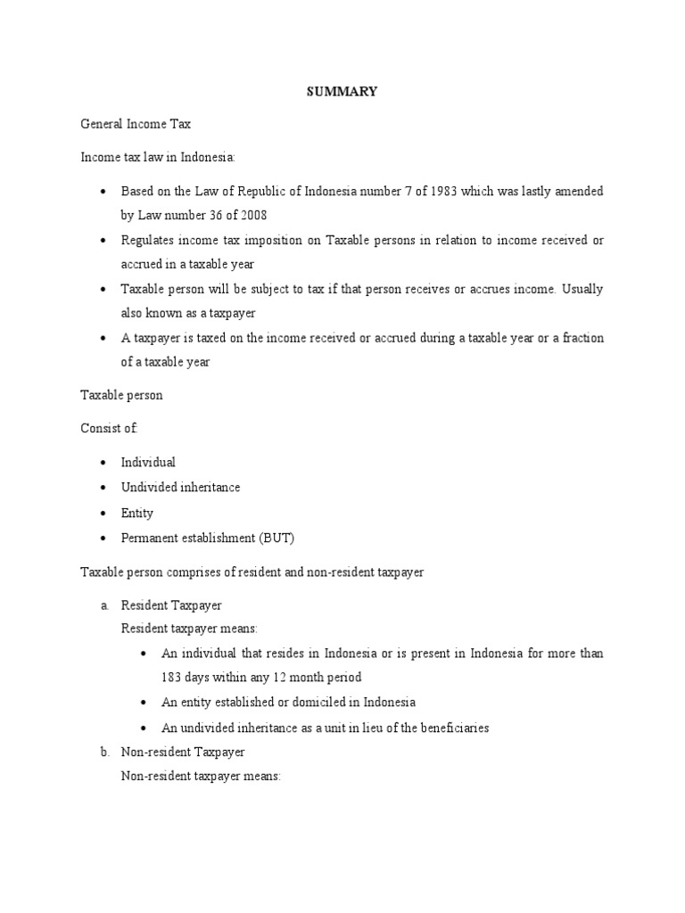 General Income Tax | PDF | Taxpayer | Income Tax