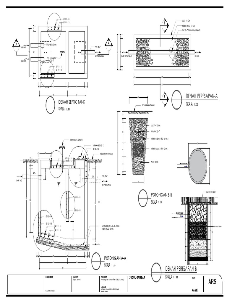 Skala Denah Septic Tank | PDF