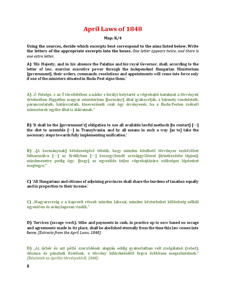 April Laws of 1848 | PDF