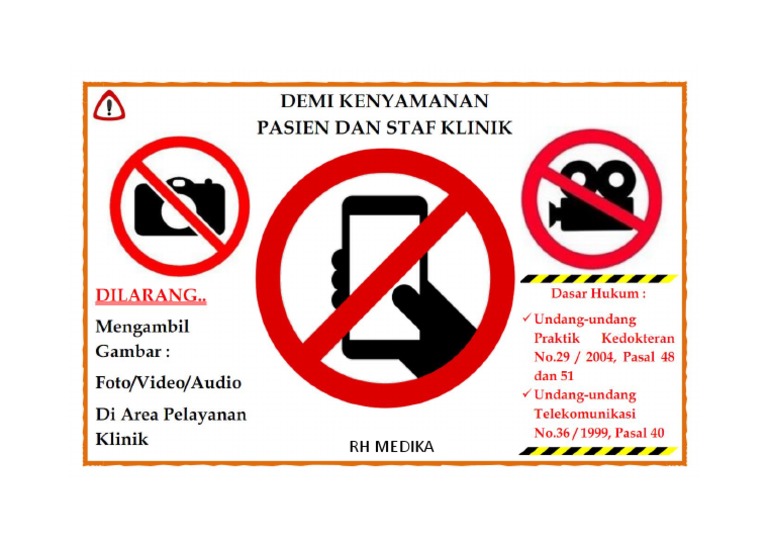 Larangan Merekam Di Area Klinik | PDF