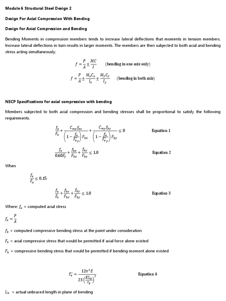 Module 6 Structural Steel Design 2 | PDF | Bending | Beam (Structure)