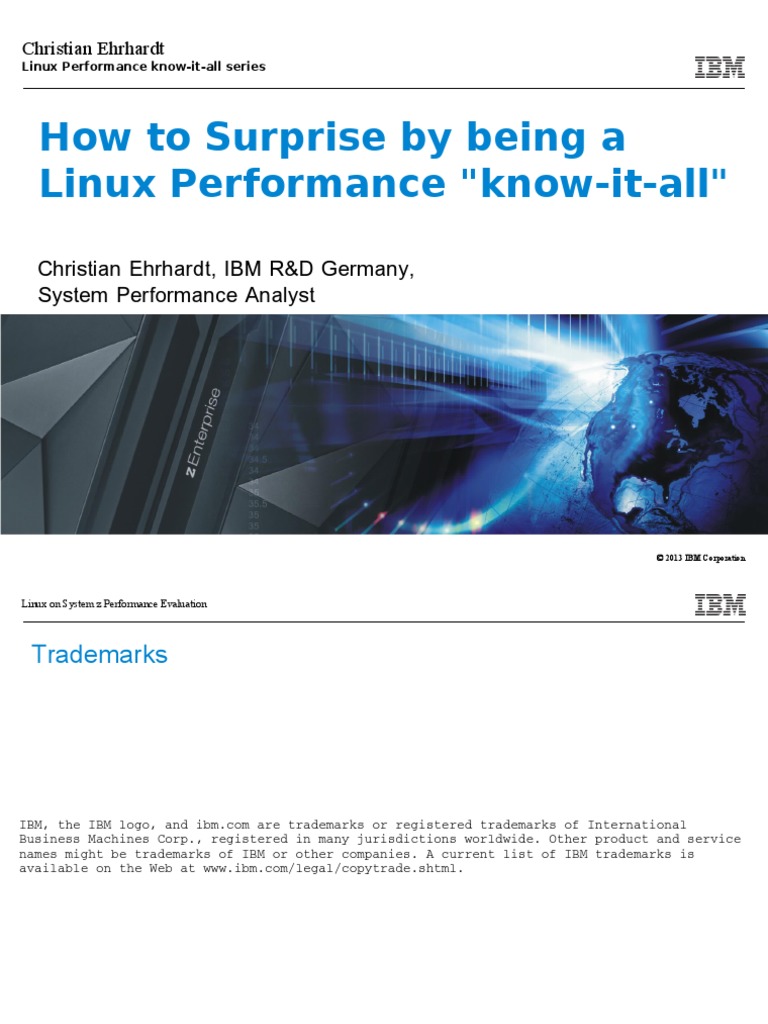 Understanding Linux On System Z Performance Tools | Download Free PDF | Scheduling (Computing ...