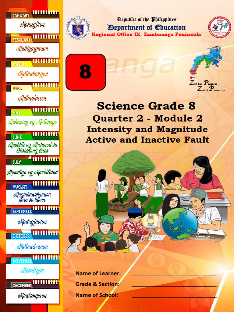 Grade 8 Science Module on Earthquake Intensity and Active Faults | PDF ...