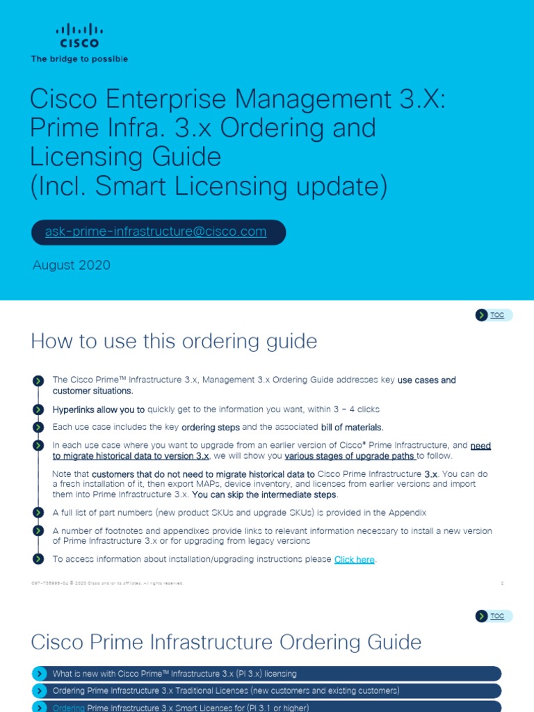 Cisco Prime Infrasstructure - Ordering Guide | PDF | Wireless Access ...