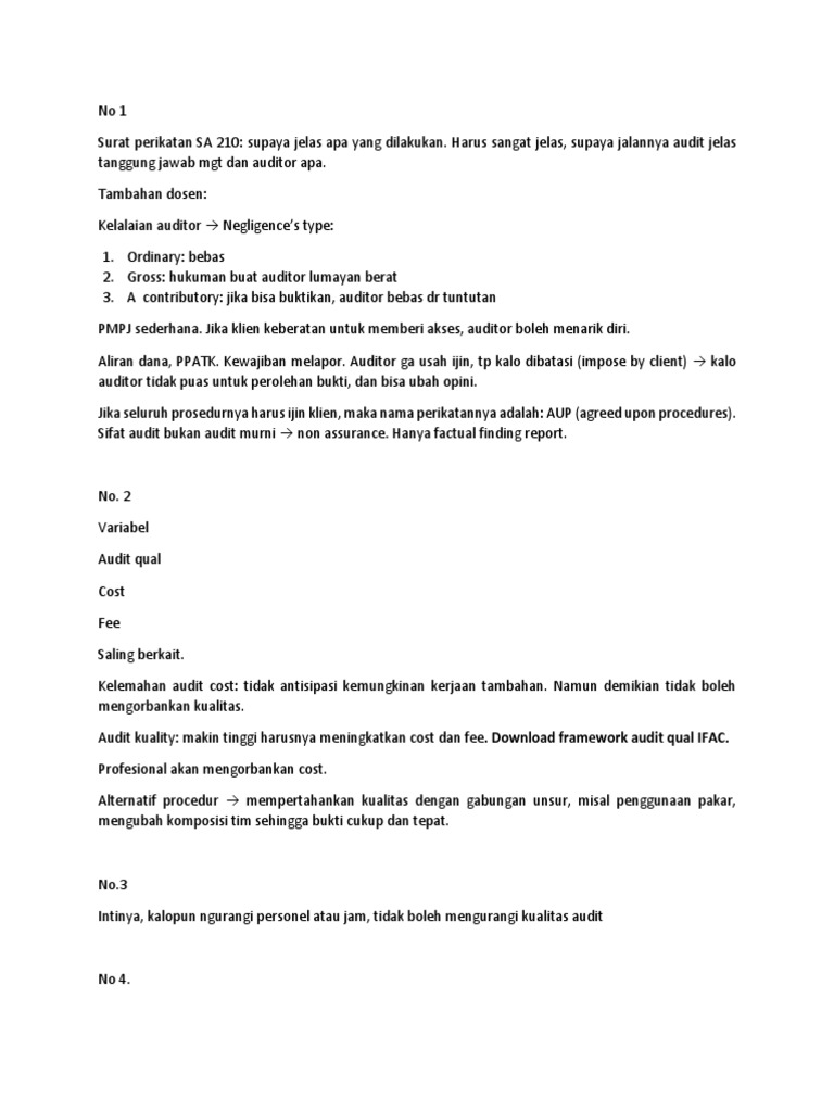 Audit Proforma | PDF | Pengelolaan Keuangan & Uang