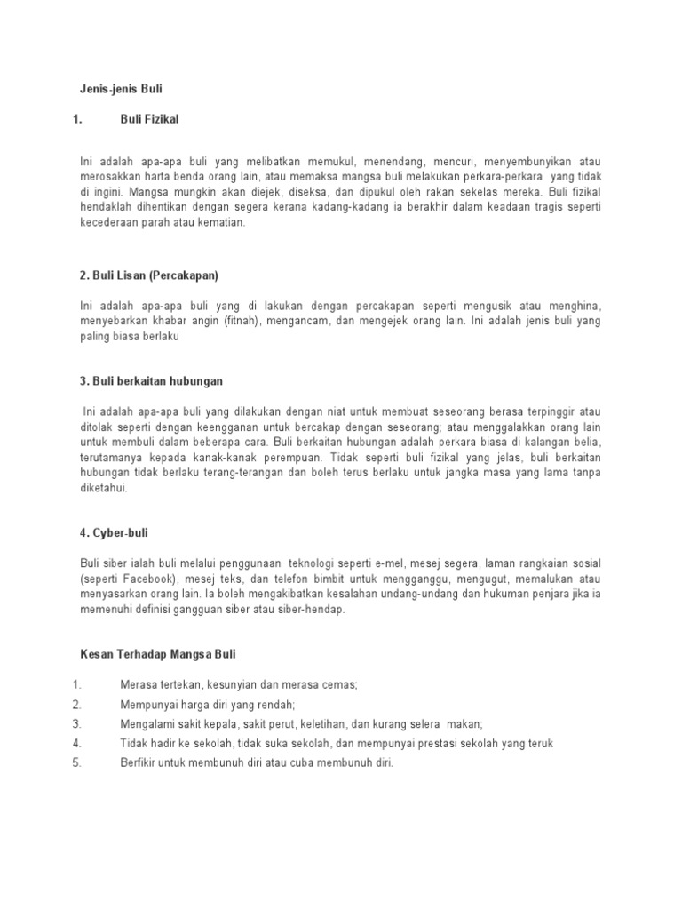 Jenis-Jenis Buli | PDF