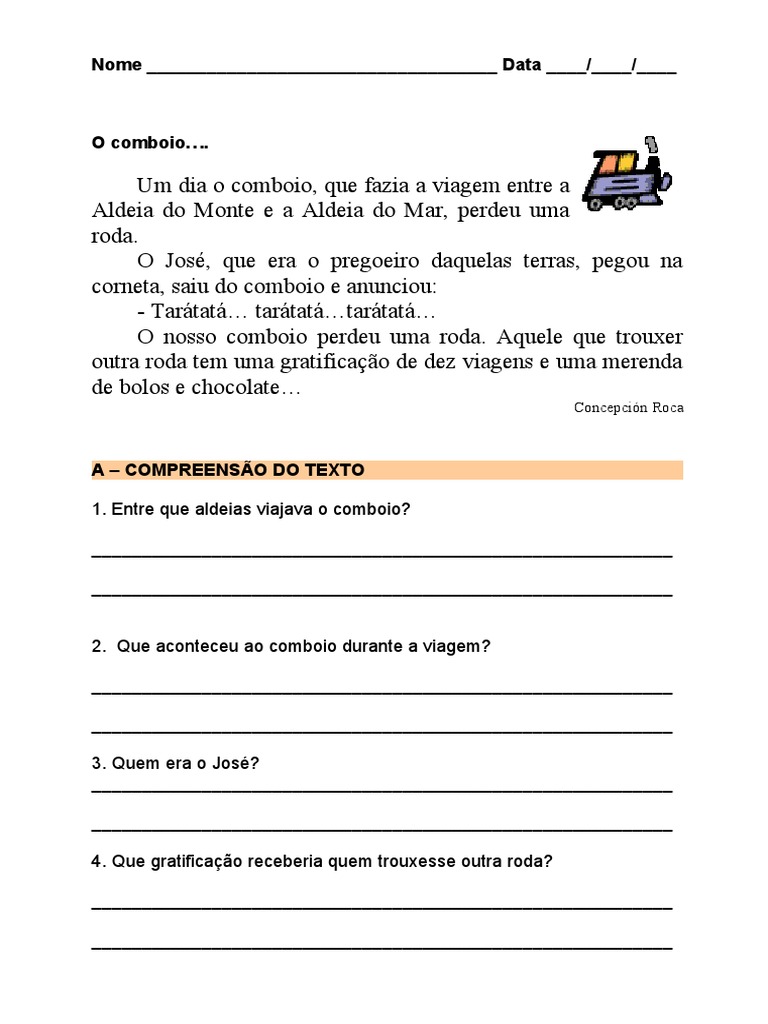 Ficha Português 2 Ano | PDF