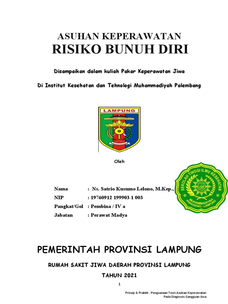 Askep Risiko Bunuh Diri-2021 | PDF
