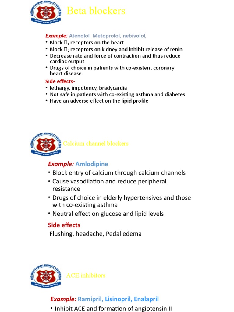 Beta Blockers: Example | PDF | Blood Pressure | Drugs