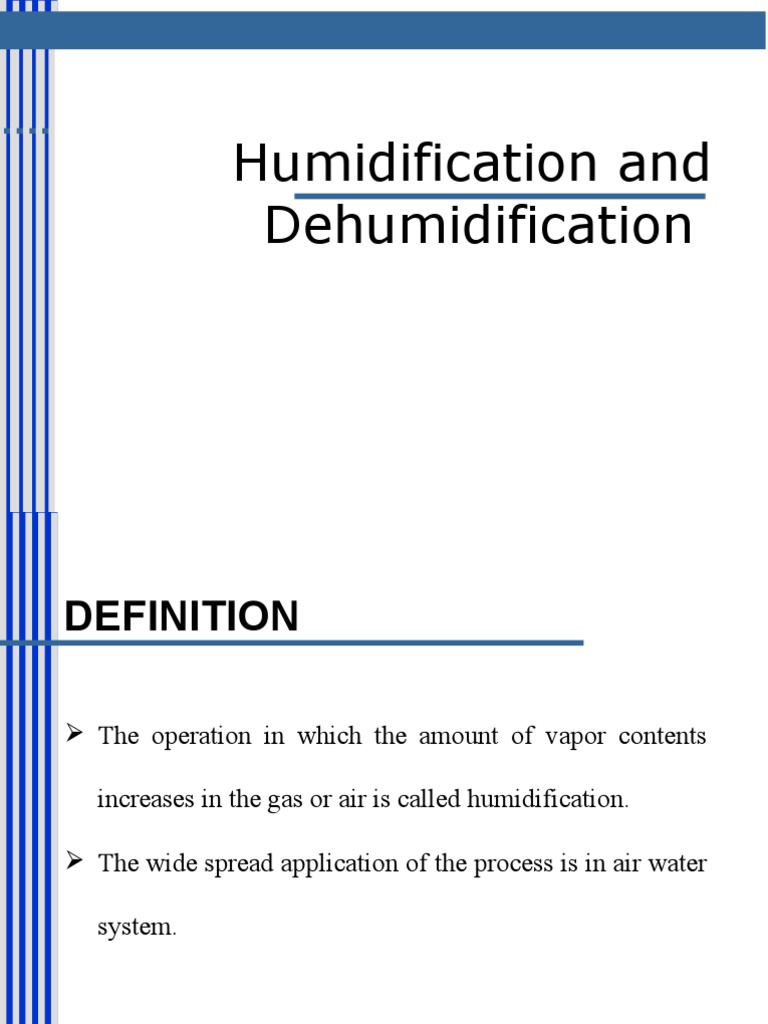 Humidification and Dehumidification Overview | PDF | Relative Humidity ...