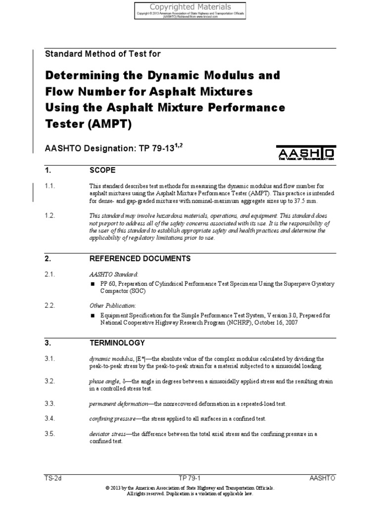 Determining The Dynamic Modulus and Flow Number For Asphalt Mixtures Using The Asphalt Mixture ...