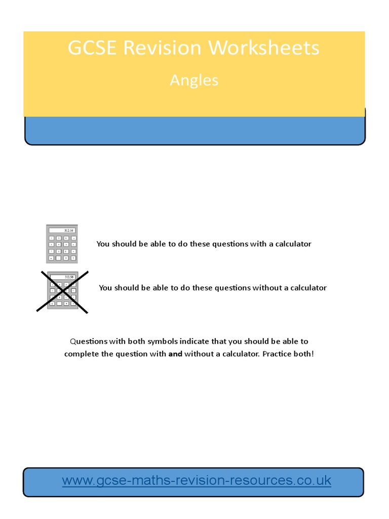 GCSE Revision Worksheets: Angles | PDF | Elementary Geometry ...