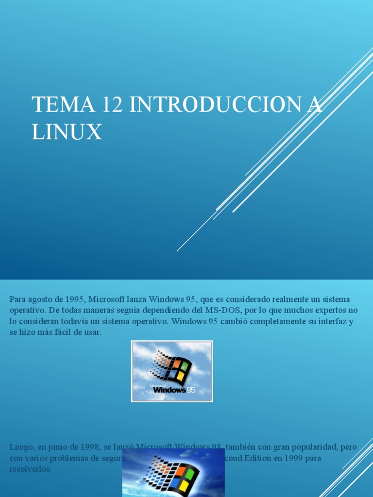 Tema 12 Introduccion A Linux | PDF | Distribución de Linux | Archivo de computadora