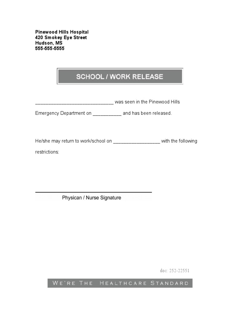 Emergency Room Visit (Unsigned) | PDF