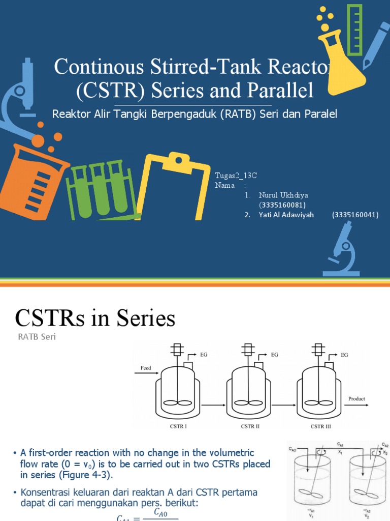 Continous Stirred-Tank Reactor (CSTR) Series and Parallel: Reaktor Alir Tangki Berpengaduk (RATB ...