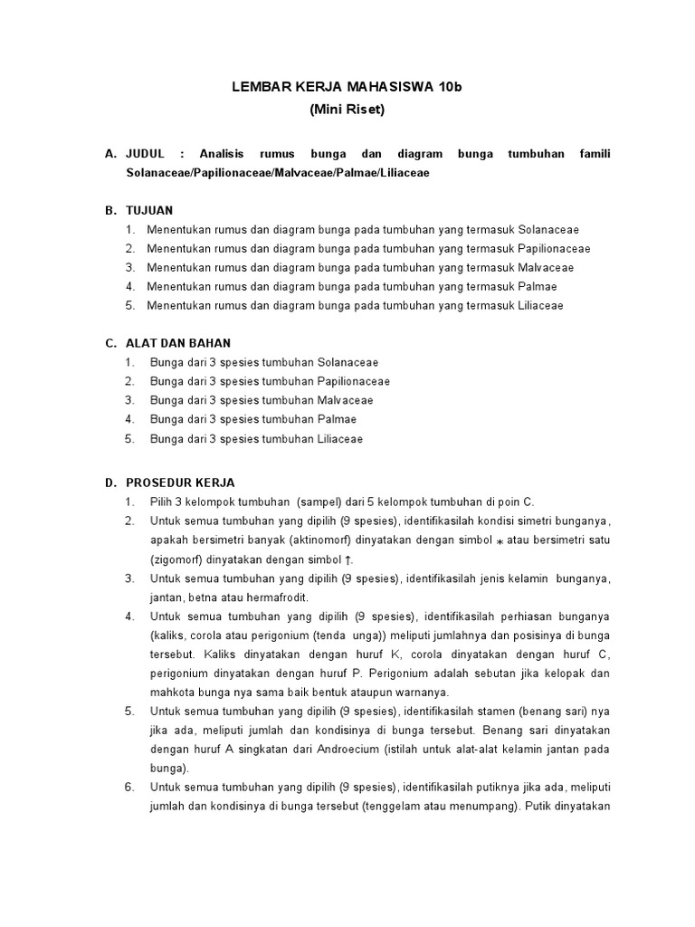 Perigonium dalam Morfologi Bunga | PDF