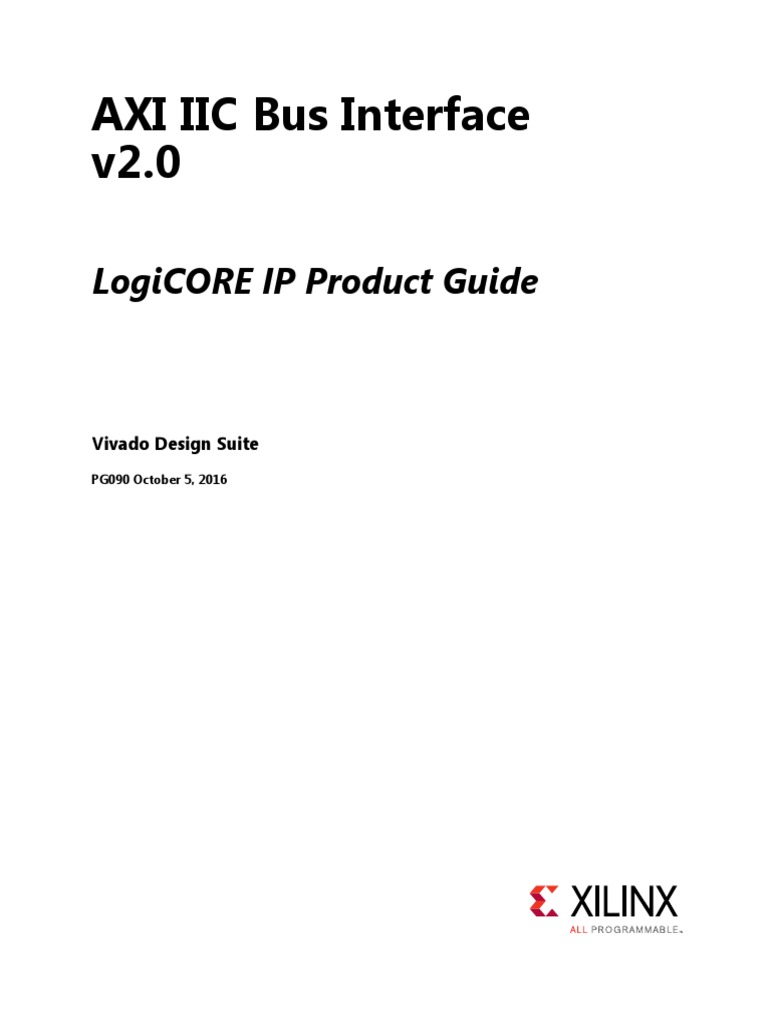 Axi Iic Bus Interface V2.0: Logicore Ip Product Guide | PDF | Input/Output | Computer Science