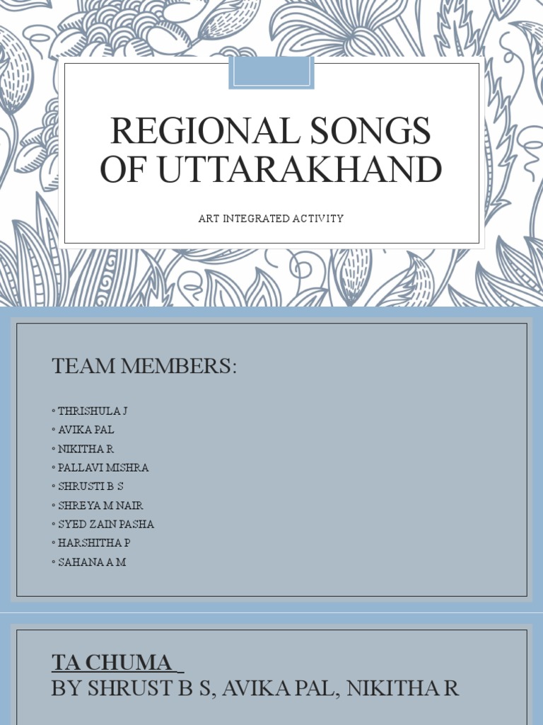 Regional Folk Songs of Uttarakhand | PDF | Art | Poetry
