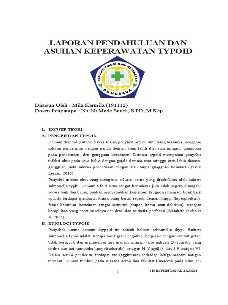 Asuhan Keperawatan Demam Tifoid | PDF