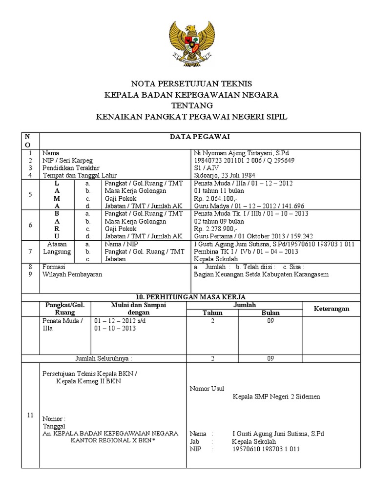 Nota Persetujuan Teknis | PDF