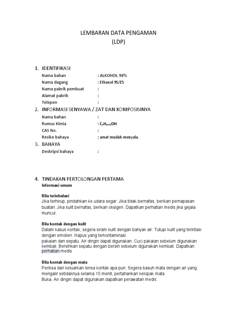 Lembaran Data Pengaman | PDF