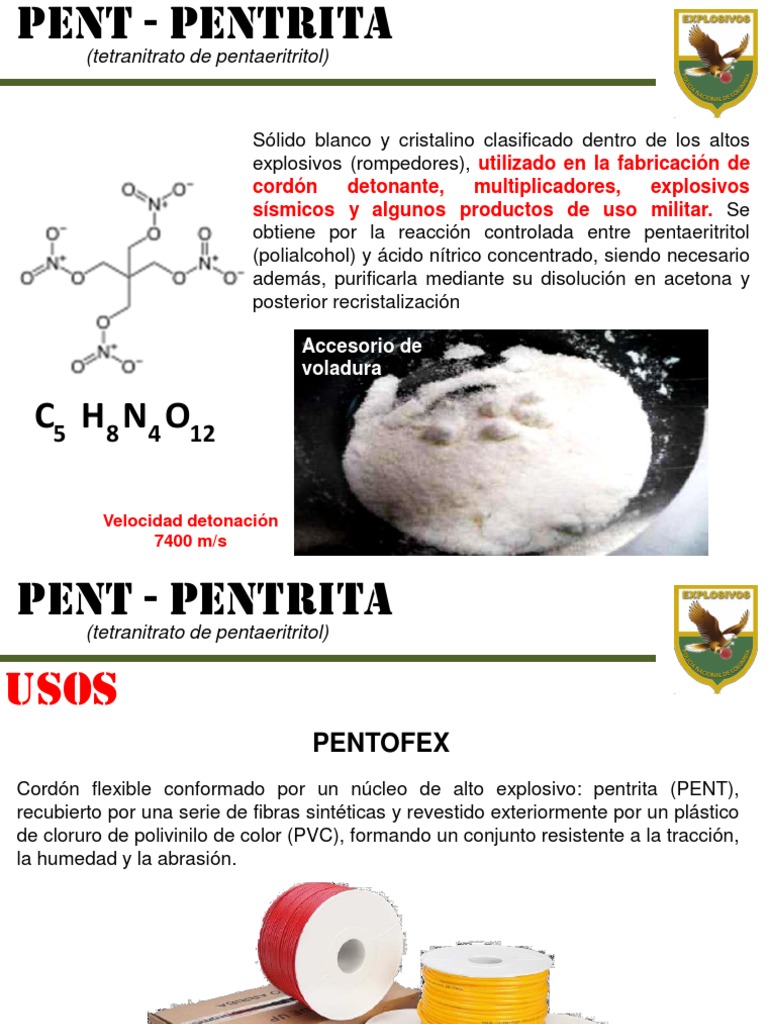 Explosivo Pent, Pentrita | PDF | Tanques | Productos quimicos