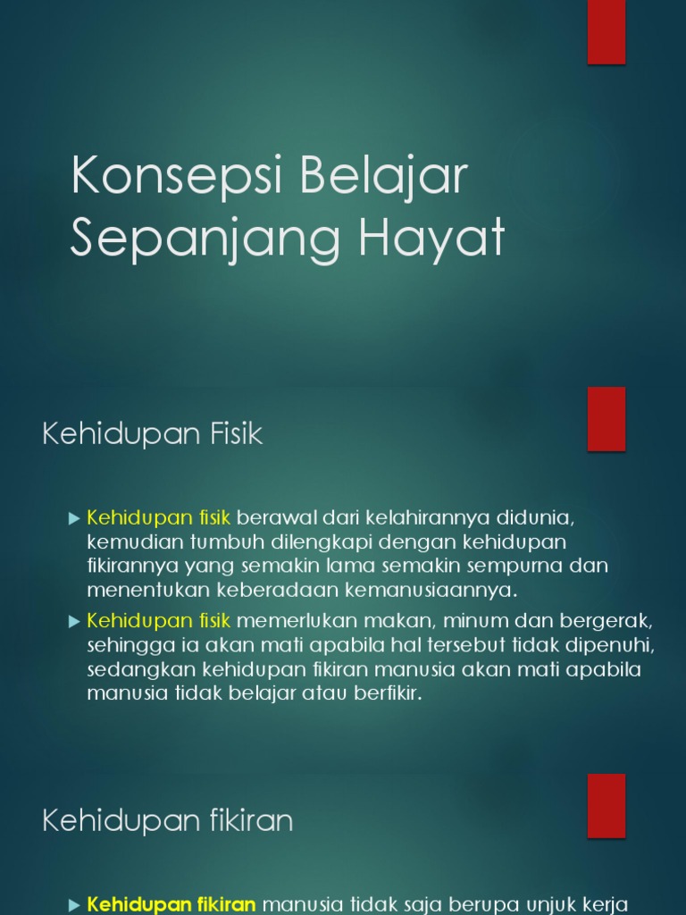 Konsep Belajar Sepanjang Hayat | PDF