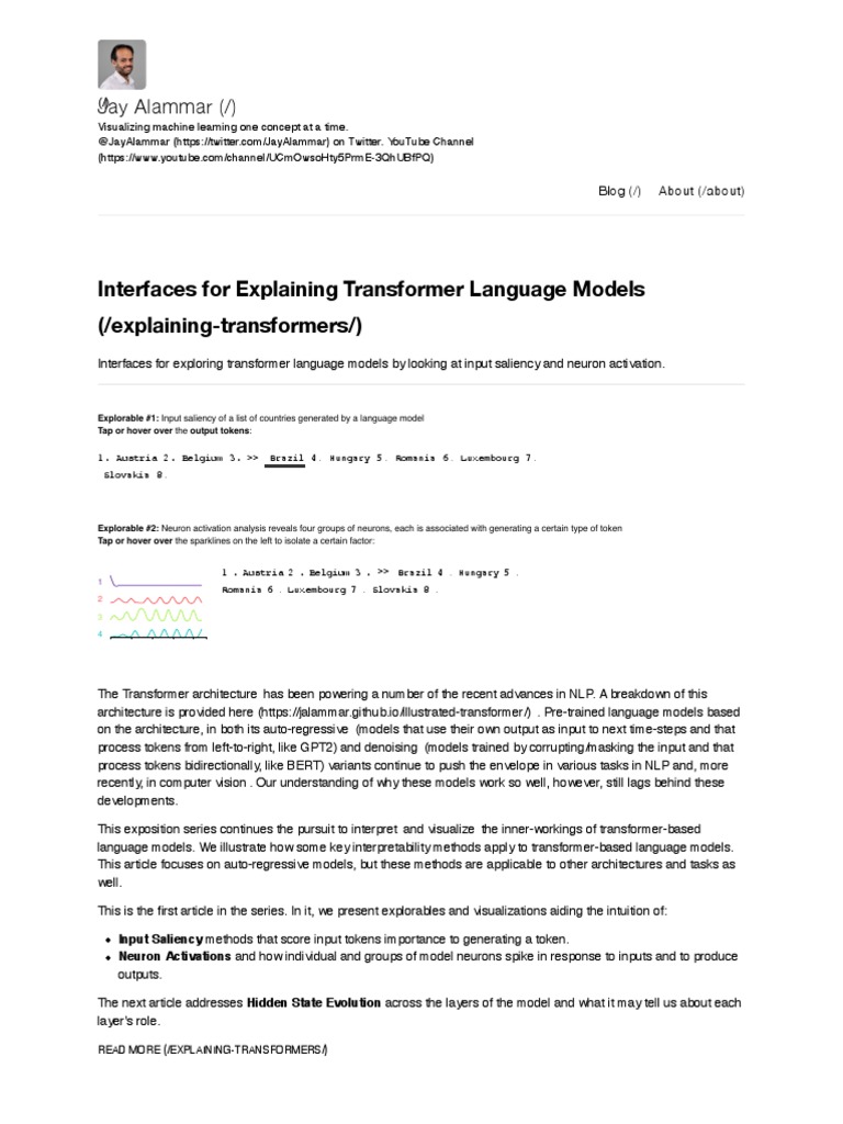 Jay Alammar - Visualizing Machine Learning One Concept at A Time. | PDF ...