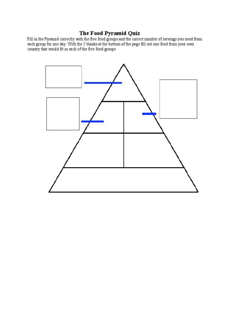 The Food Pyramid Quiz | PDF