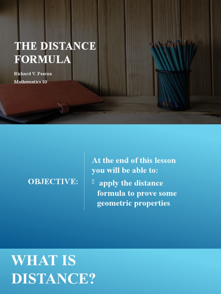 The Distance Formula | PDF