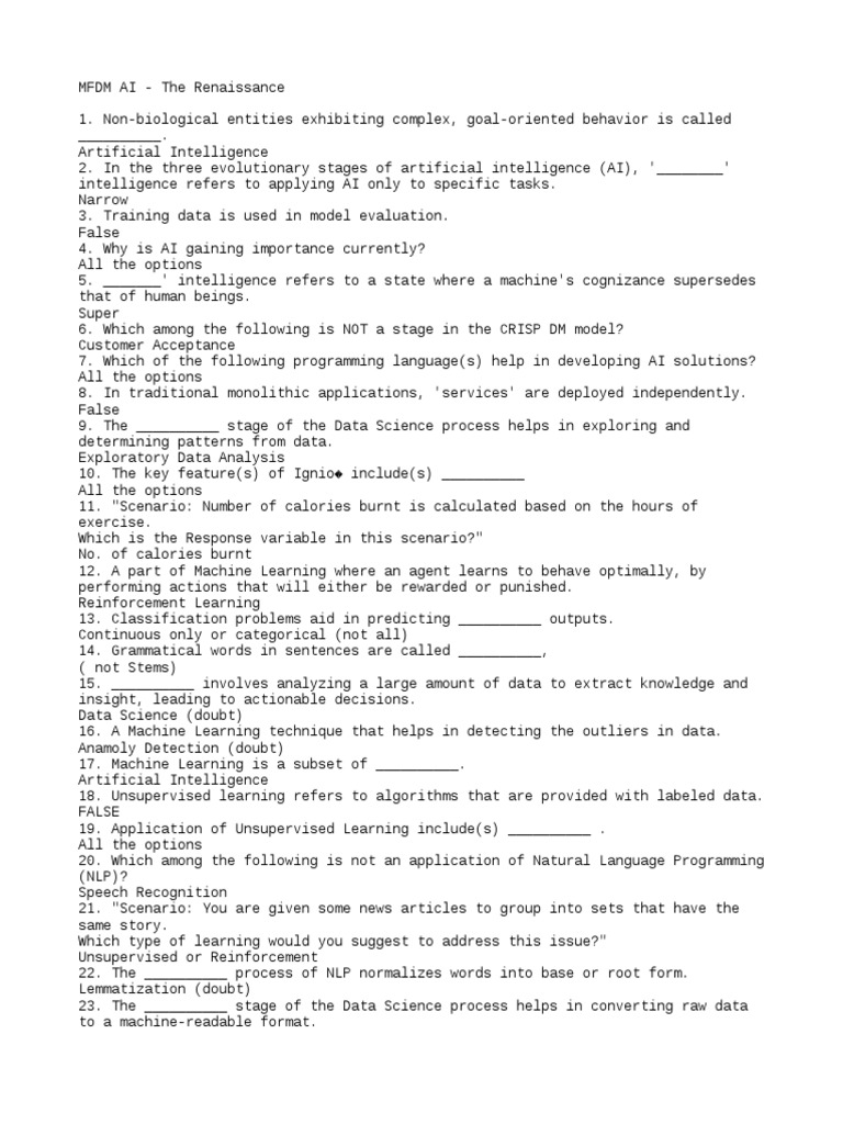 MFDM | PDF | Machine Learning | Artificial Intelligence