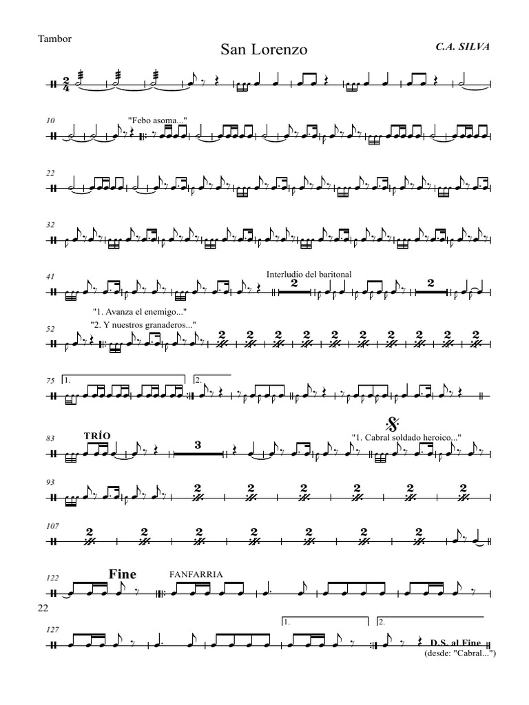 SAN LORENZO - Tambor | PDF