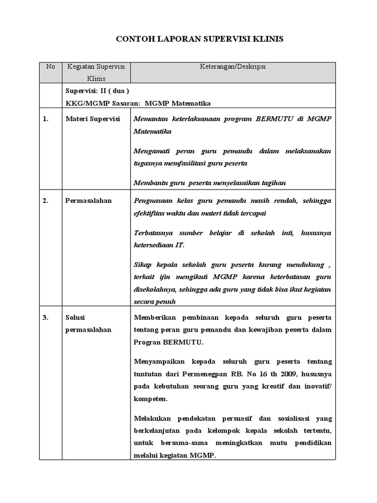 Supervisi Klinis Edit | PDF