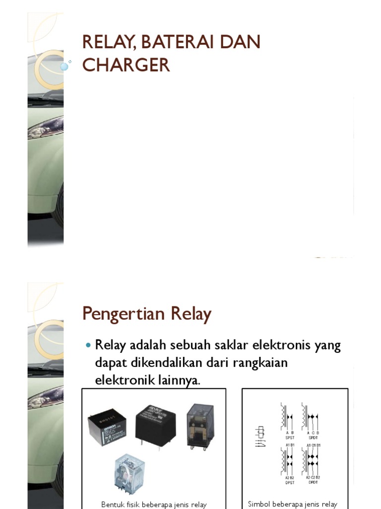 Fungsi dan Jenis Relay serta Baterai | PDF