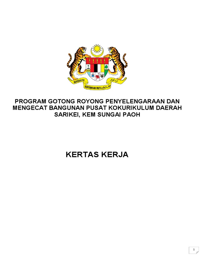 Kertas Kerja Program Gotong Royong | PDF