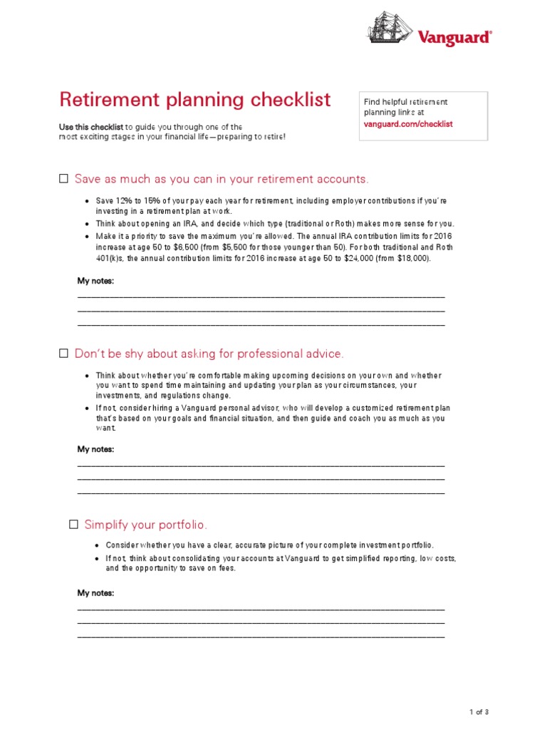 Retirement Planning Checklist | PDF | Medicare (United States) | 401(K)