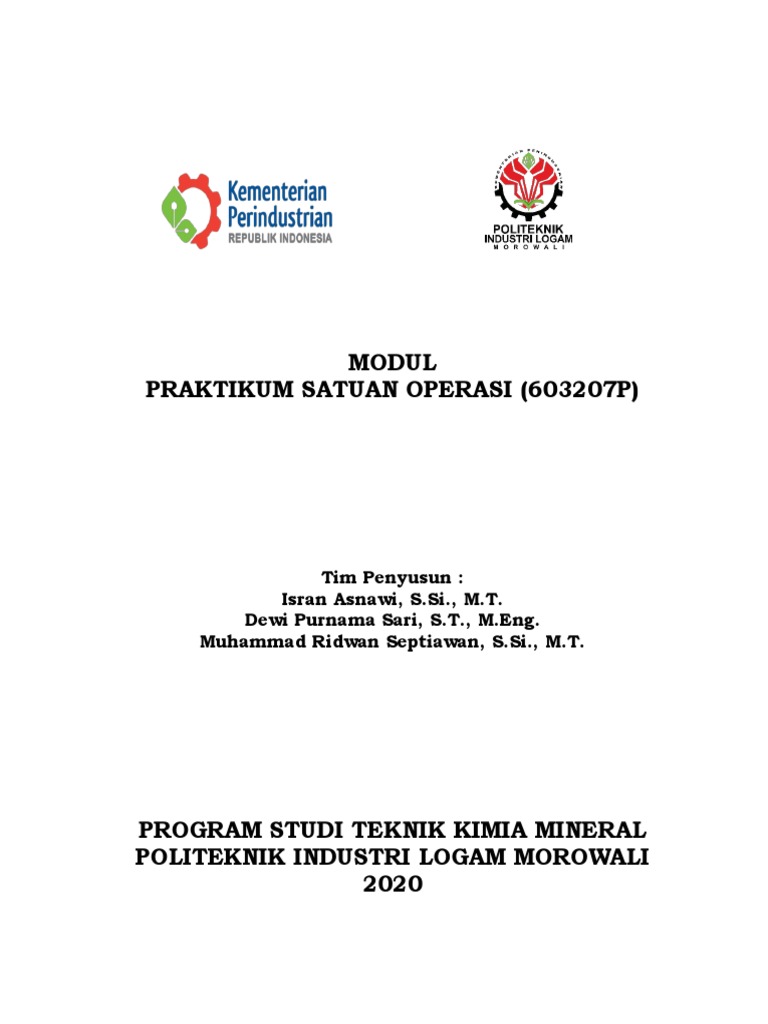 Modul Praktikum Satuan Operasi | PDF