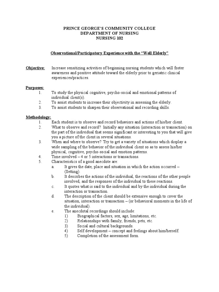 Prince George'S Community College Department of Nursing Nursing 102 ...