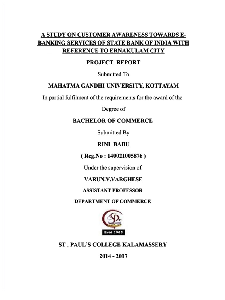 PDF e Banking Project On Sbi Compress | PDF | Banks | Loans