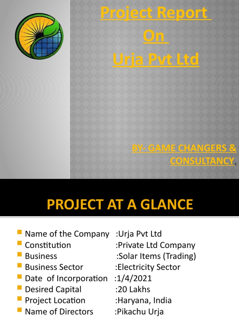 Project Report Urja | PDF | Solar Power | Leverage (Finance)