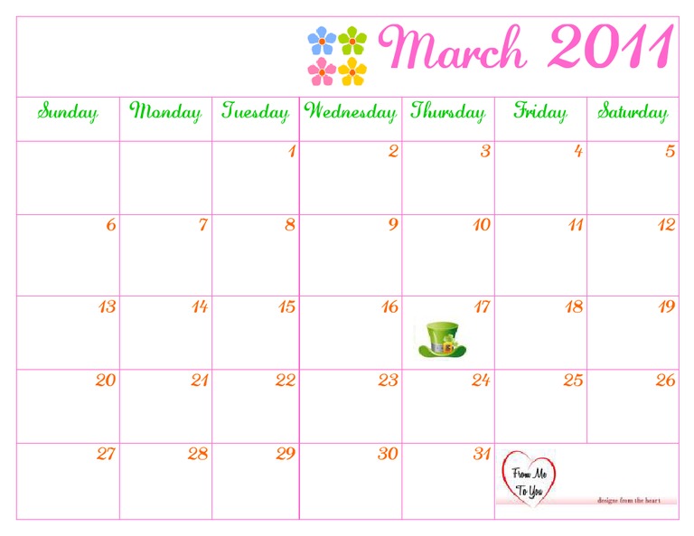 March 2011 Calendar | PDF
