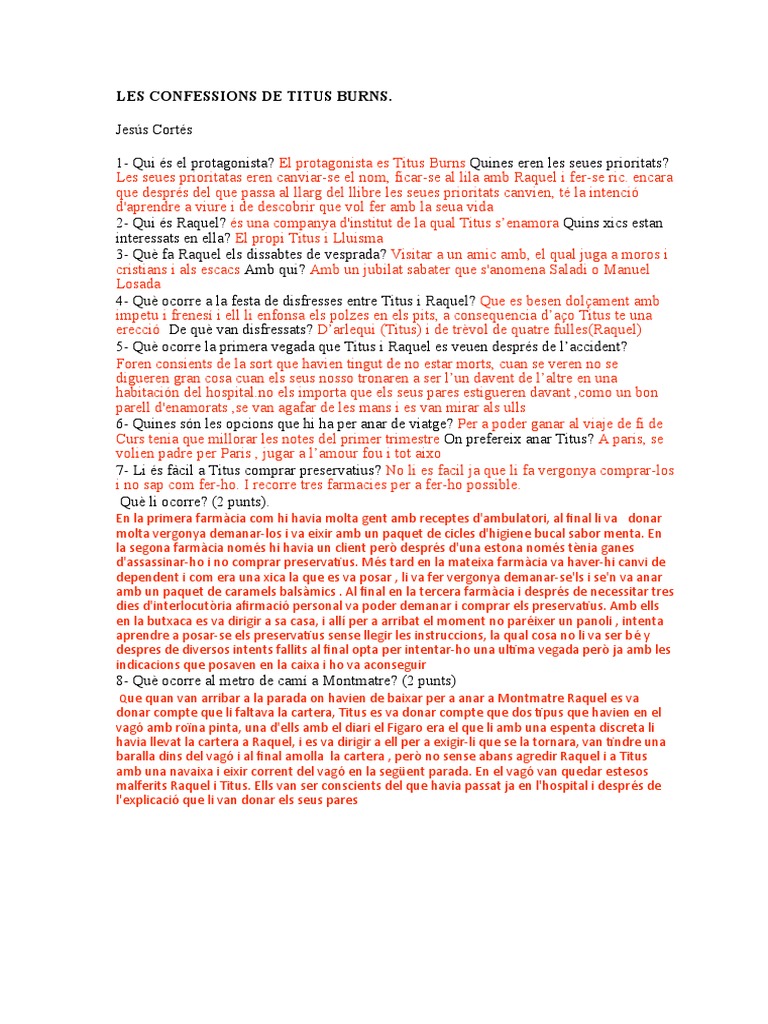 Confessions Titus Burns | PDF