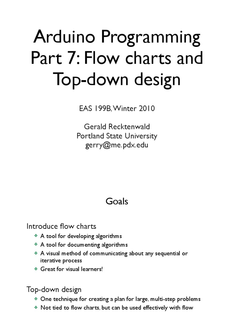 Arduino Programming Part 7: Flow Charts and Top-Down Design | PDF ...