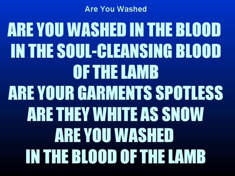 Washed in the Blood of the Lamb | PDF | Poetry
