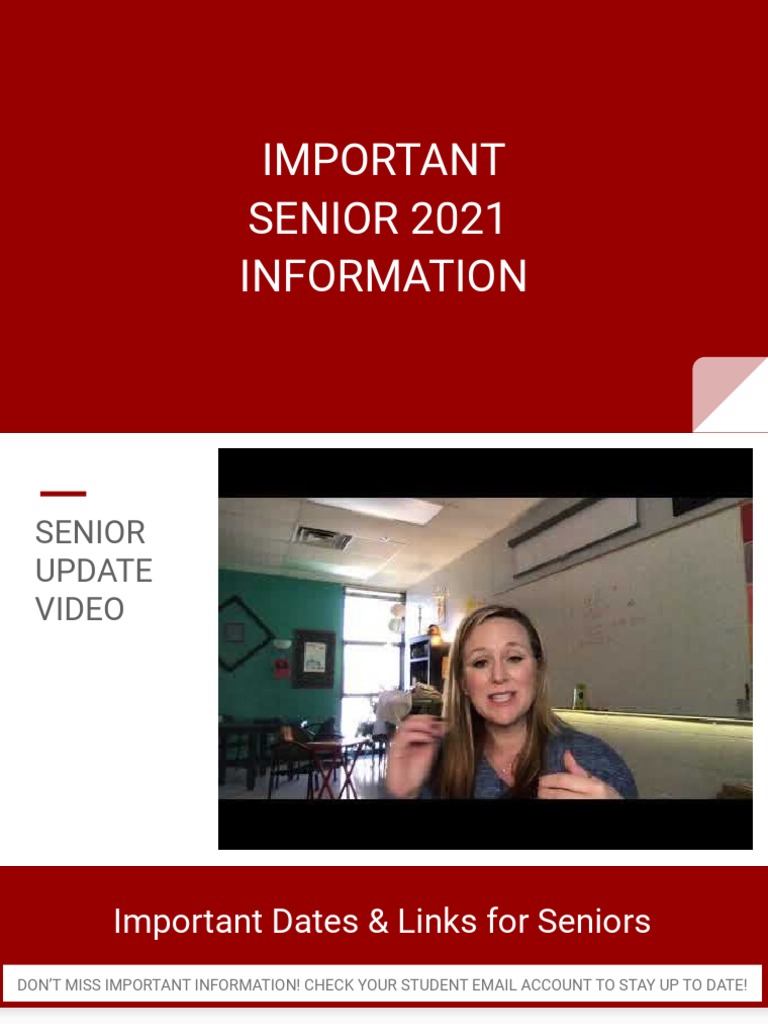 Senior 2021 Information | PDF
