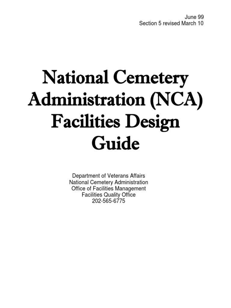 National Cemetery Administration (NCA) Facilities Design Guide | PDF ...