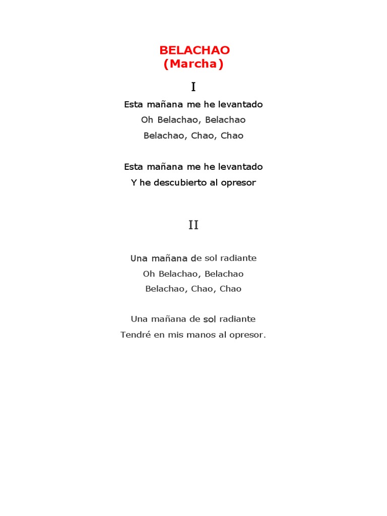 Bella Chao | PDF